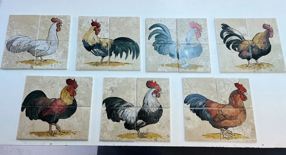 Roosters — Paul Lewing Custom Tile