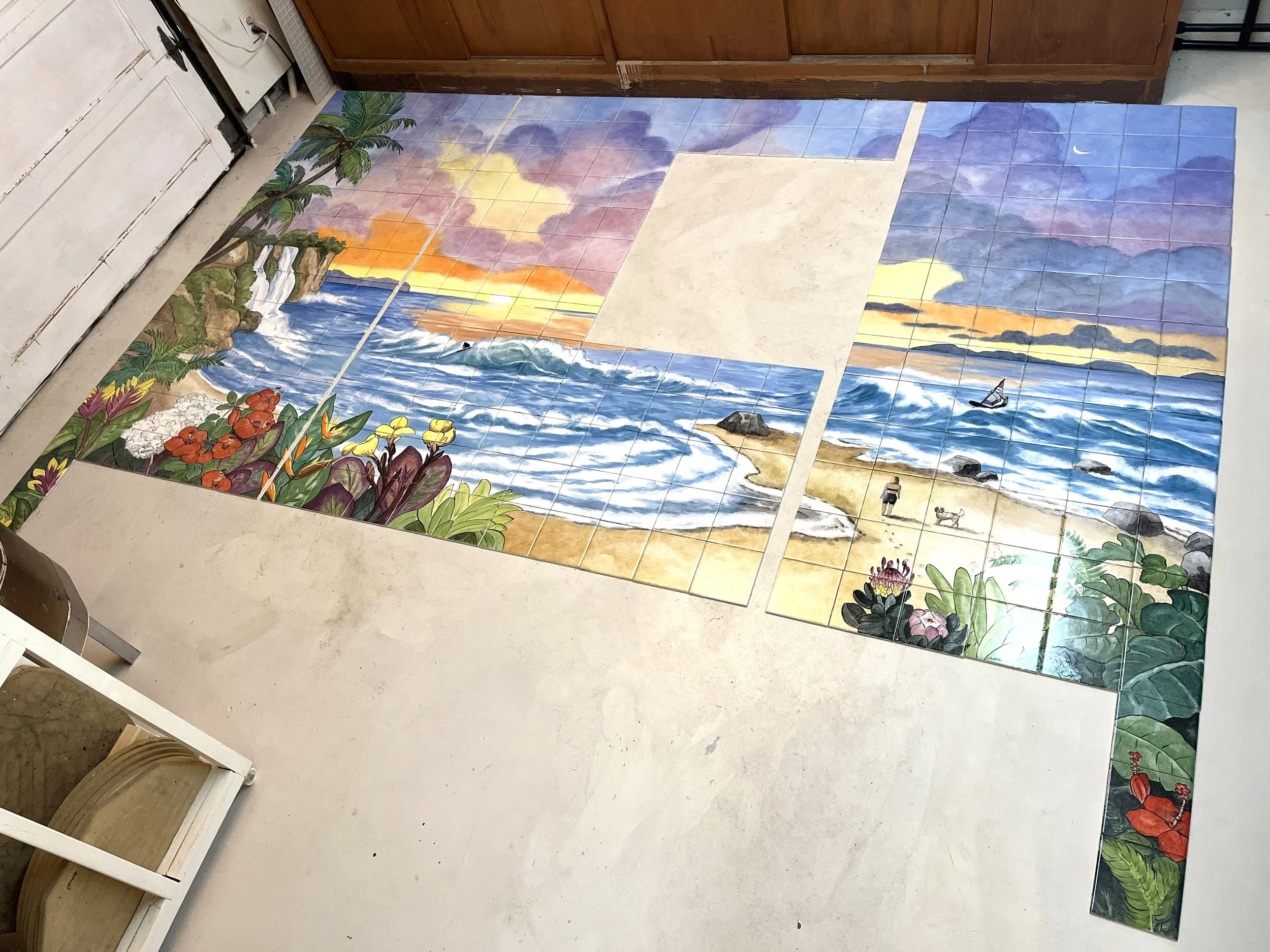 Sunset Surf — Paul Lewing Custom Tile