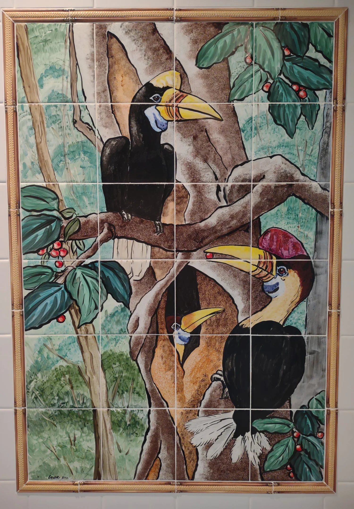 Hornbills — Paul Lewing Custom Tile