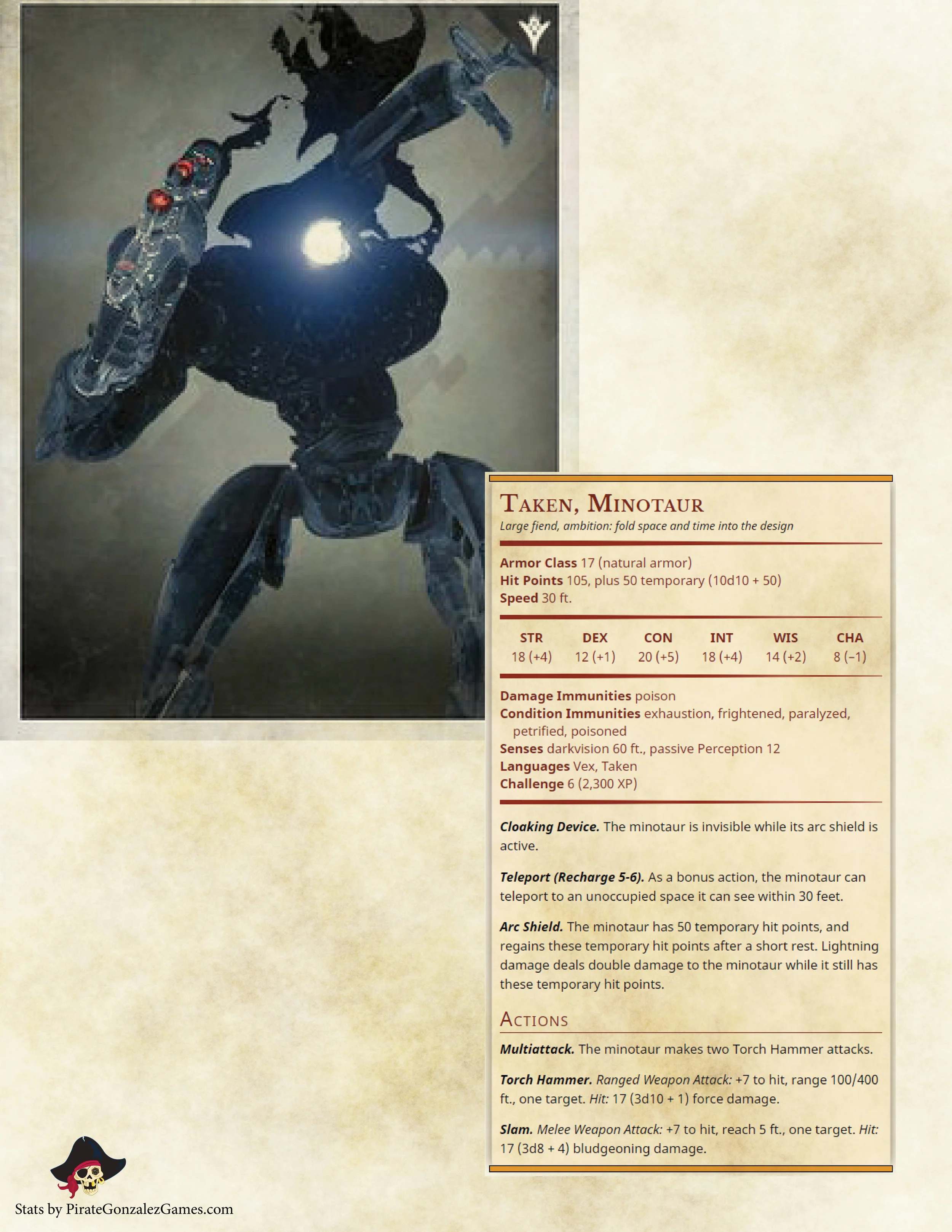 Destiny Vex Minotaur