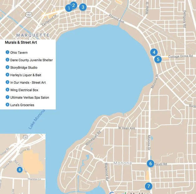 Audifax Mural Map - Madison & Monona, WI (USA) — Audifax Art