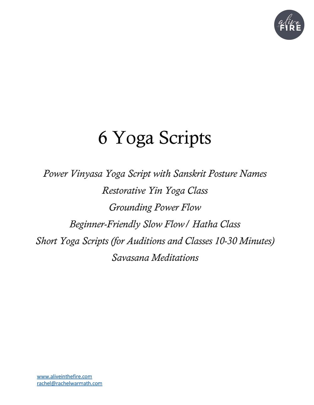 Savasana Script
