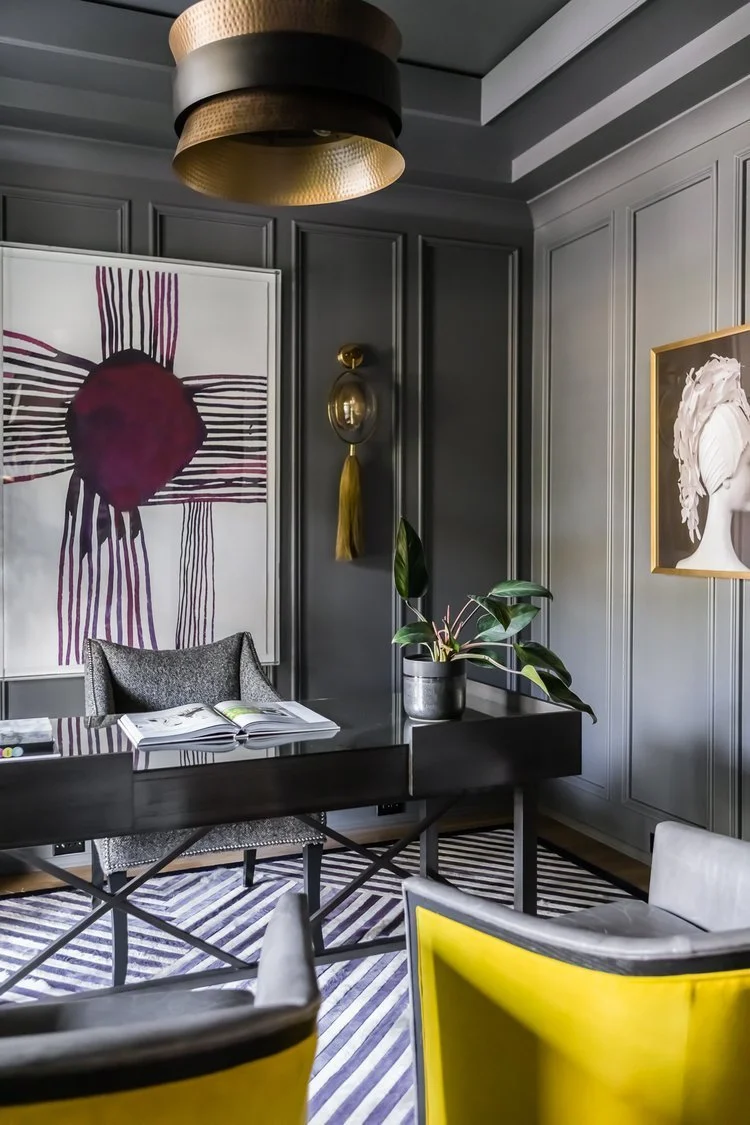 Moody Modern Interior Design in Raleigh — Roux MacNeill Studio Interior ...