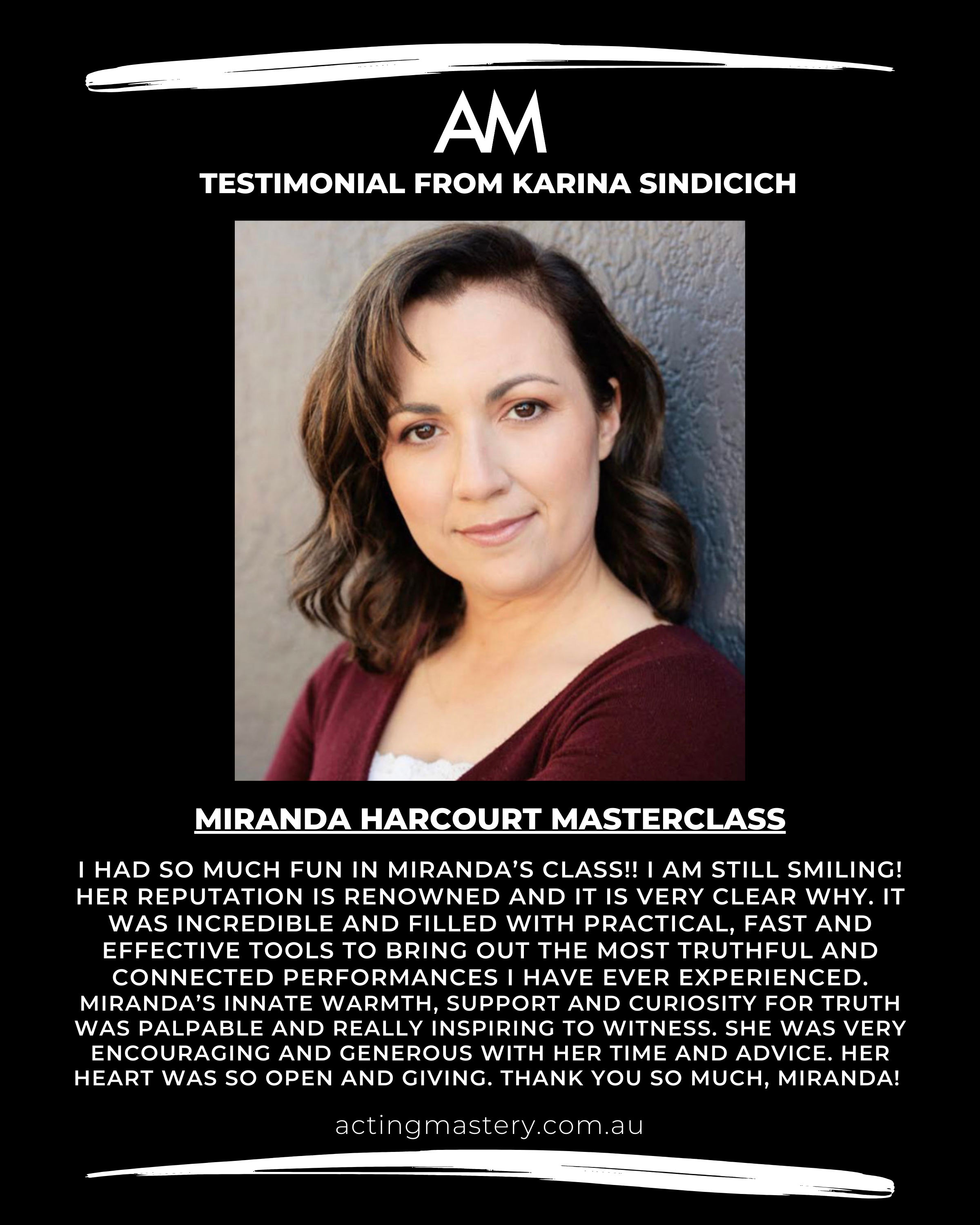 Miranda Harcourt Screen Masterclass — Acting Mastery | Sydney Drama School
