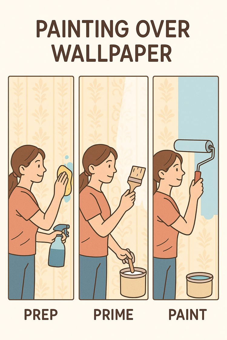 Step-by-Step: How to Paint Over Wallpaper Like a Professional — Paint ...
