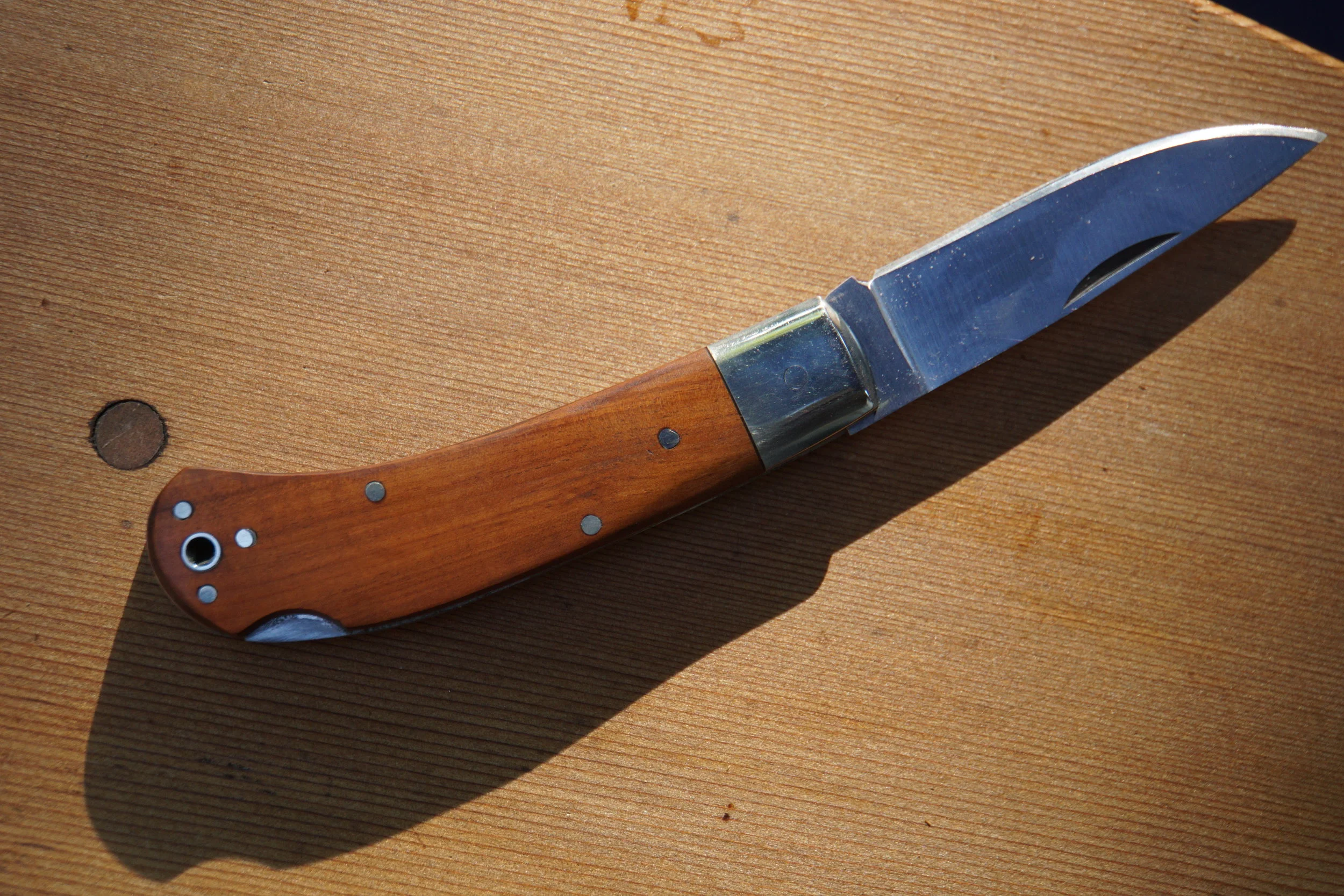 Lockback Folding knife, Koa handle — Backpacking Technology