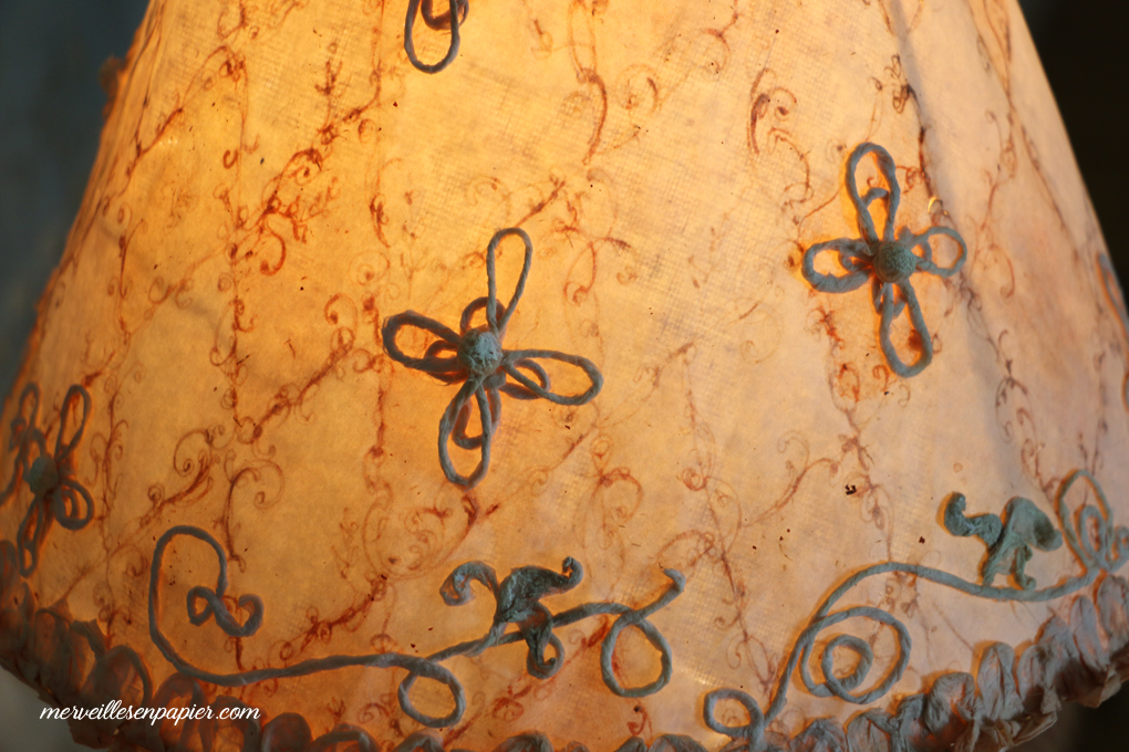 Decorating my Lampshades with paper — Merveilles en Papier
