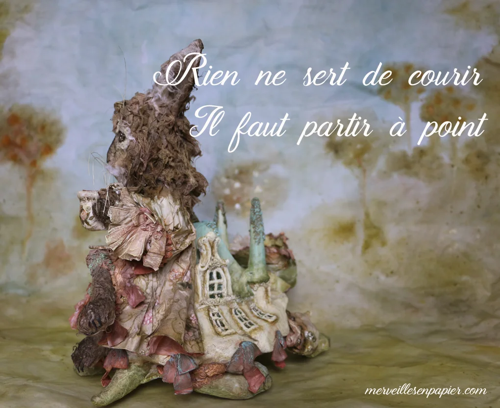 The Hare and the Tortoise - La Fontaine's Fables — Merveilles en Papier