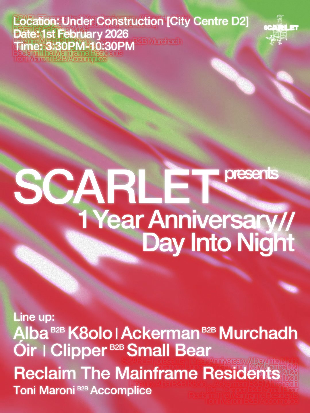 Curveball: SCARLET presents: 1 Year Anniversary // Day Into Night (SOLD ...