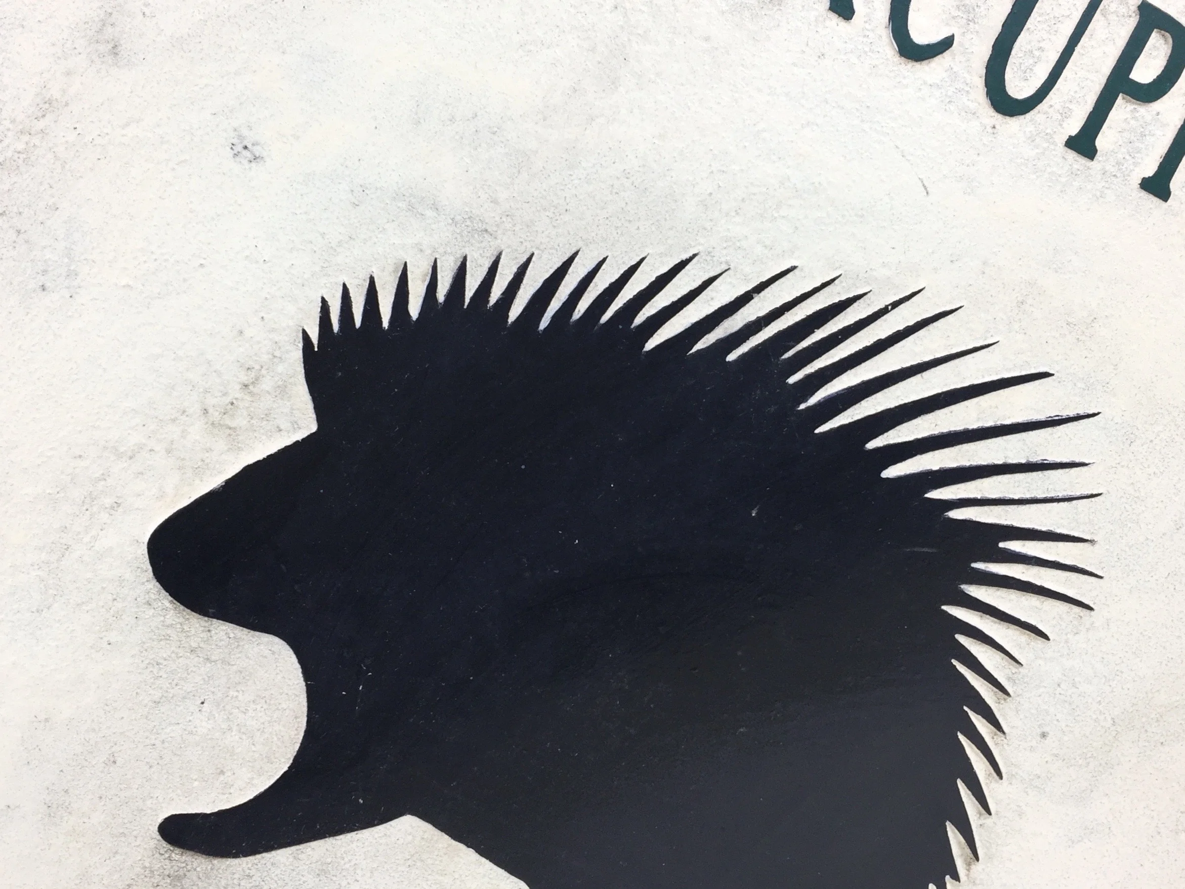 Vintage Porcupine Park Sign — South Road Art & Antiques