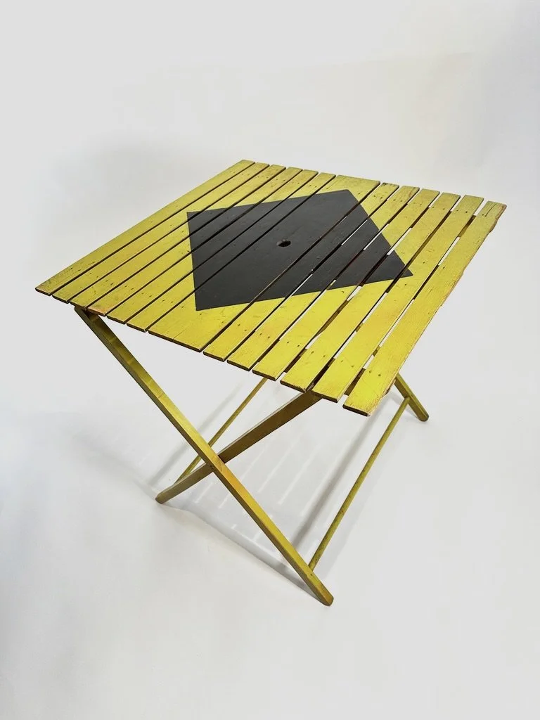 Flagworker's Table/Caution Sign — South Road Art & Antiques