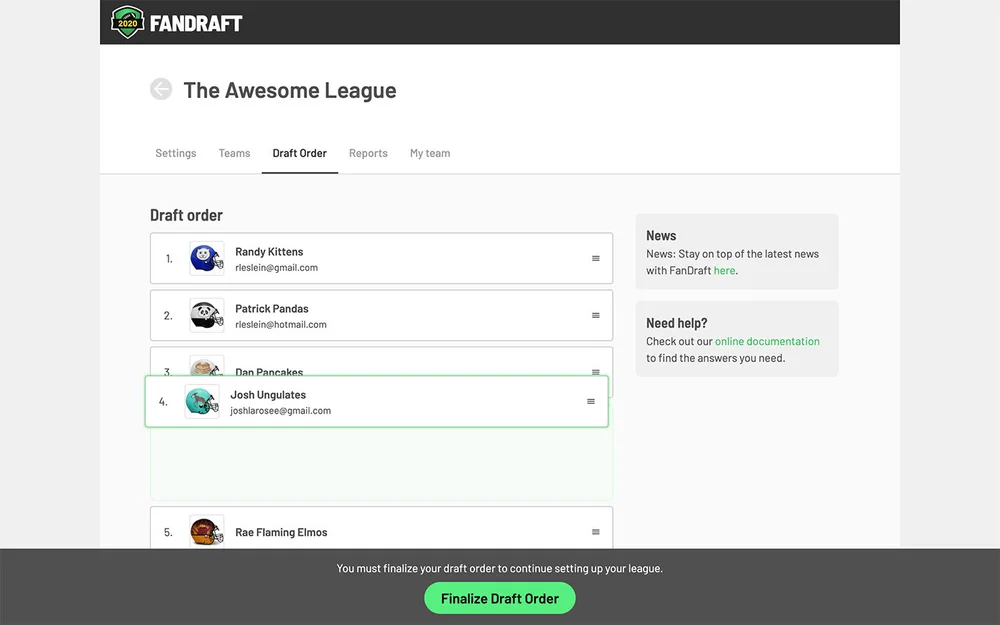 Promote FanDraft — FanDraft
