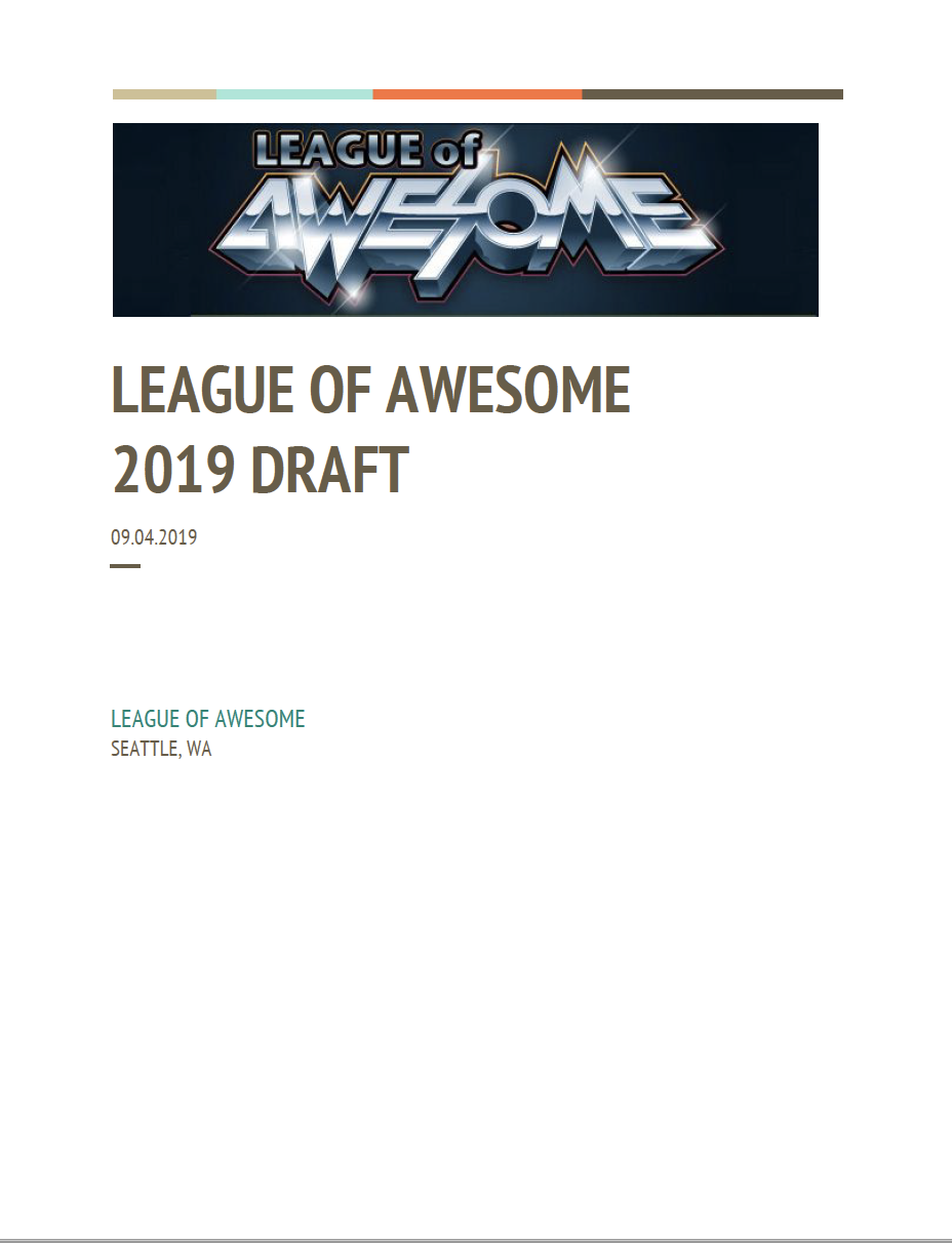 Fantasy Football Draft Packet — FanDraft