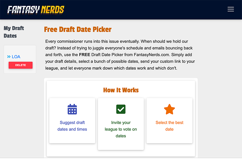 Best Scheduling Tools For Your Fantasy Football Draft — FanDraft
