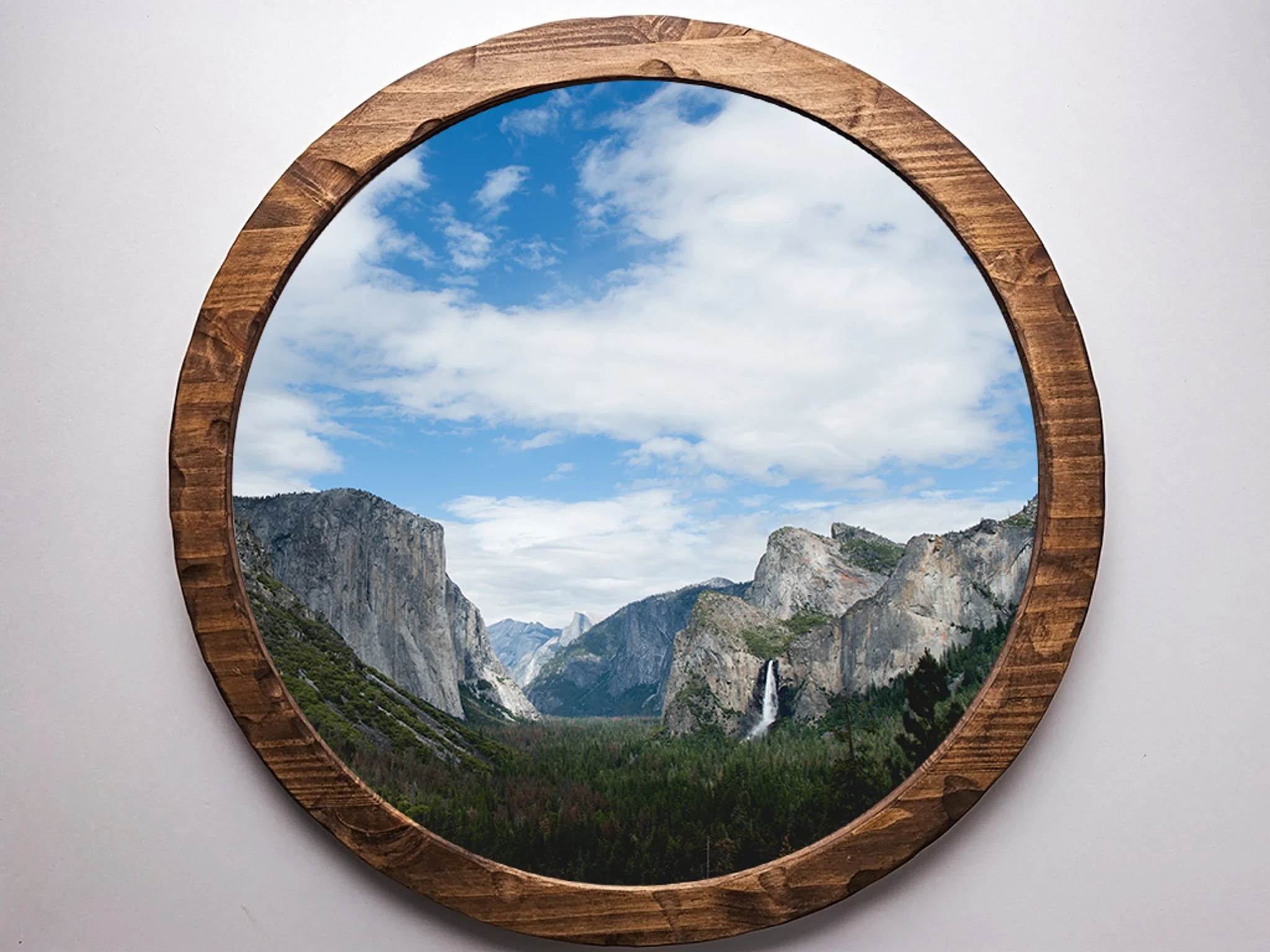 Walnut Carved Wood Round Print & Frame — Beaux & Arrows | Maine ...