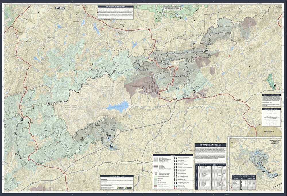 Pisgah Ranger District, including Bent Creek — Pisgah Map Co.
