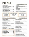 Daily Menu — 501 PRIME