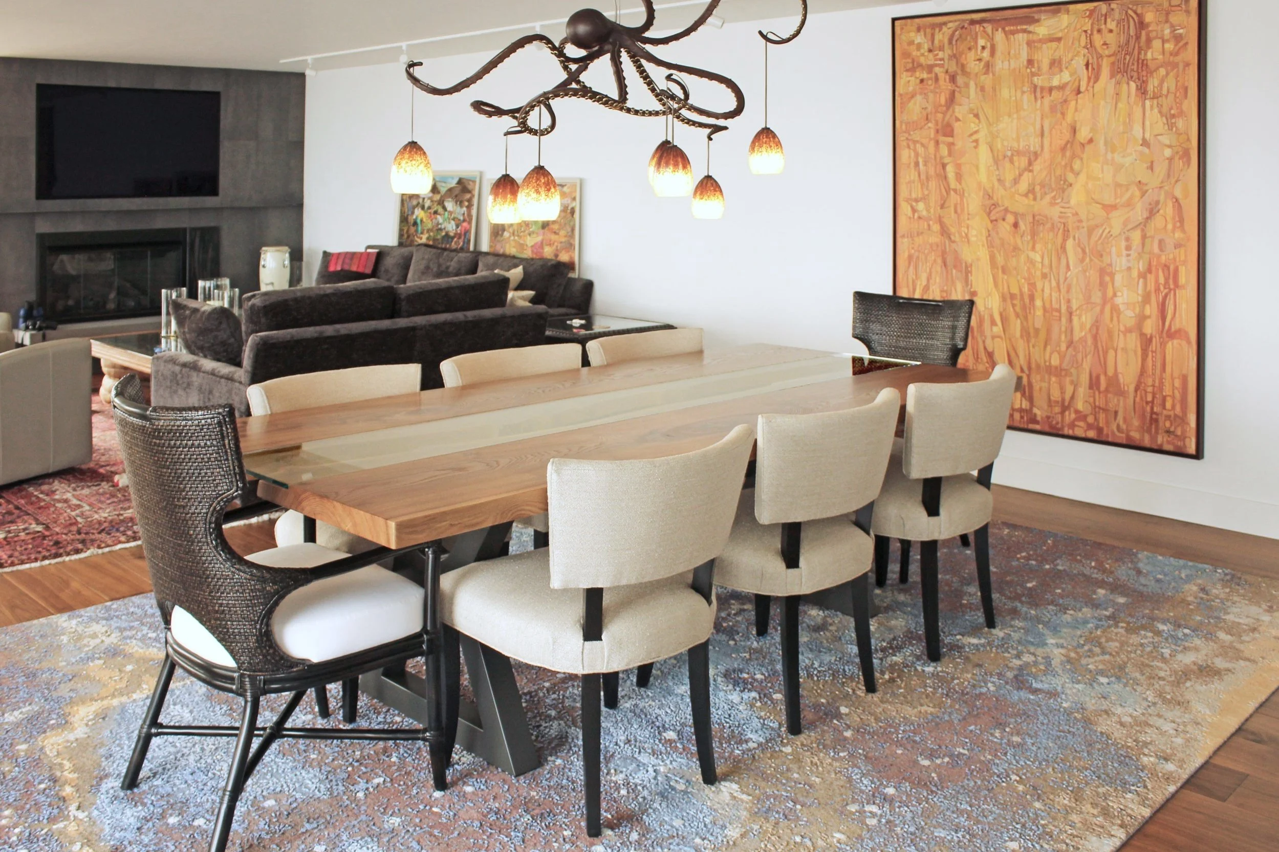 Outside The Box Handcrafted — Live Edge White Oak and Elm Dining Tables
