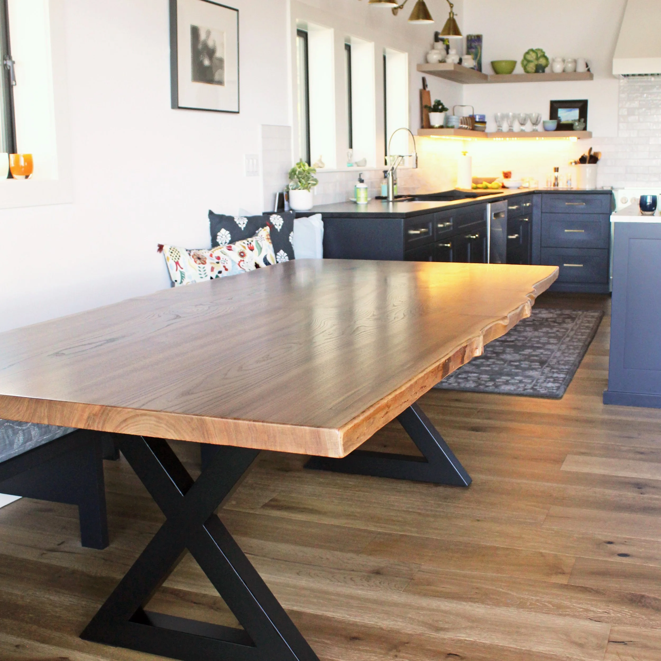 Outside The Box Handcrafted — Live Edge White Oak and Elm Dining Tables