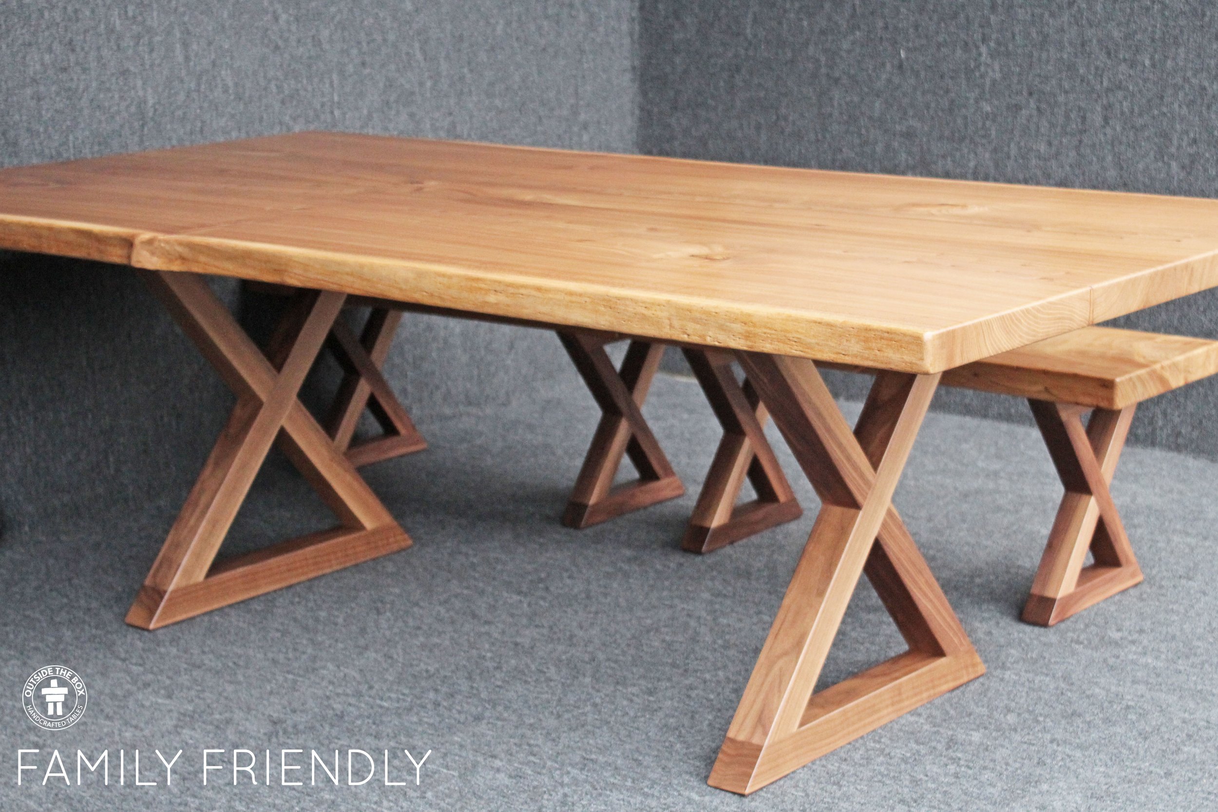 Outside The Box Handcrafted — Live Edge White Oak and Elm Dining Tables