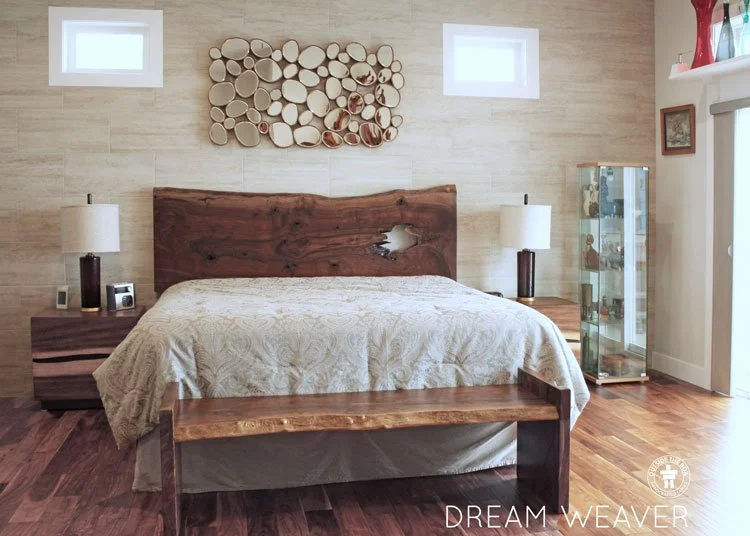 Outside The Box Handcrafted — Live Edge Bedroom - Dream Weaver - Walnut ...