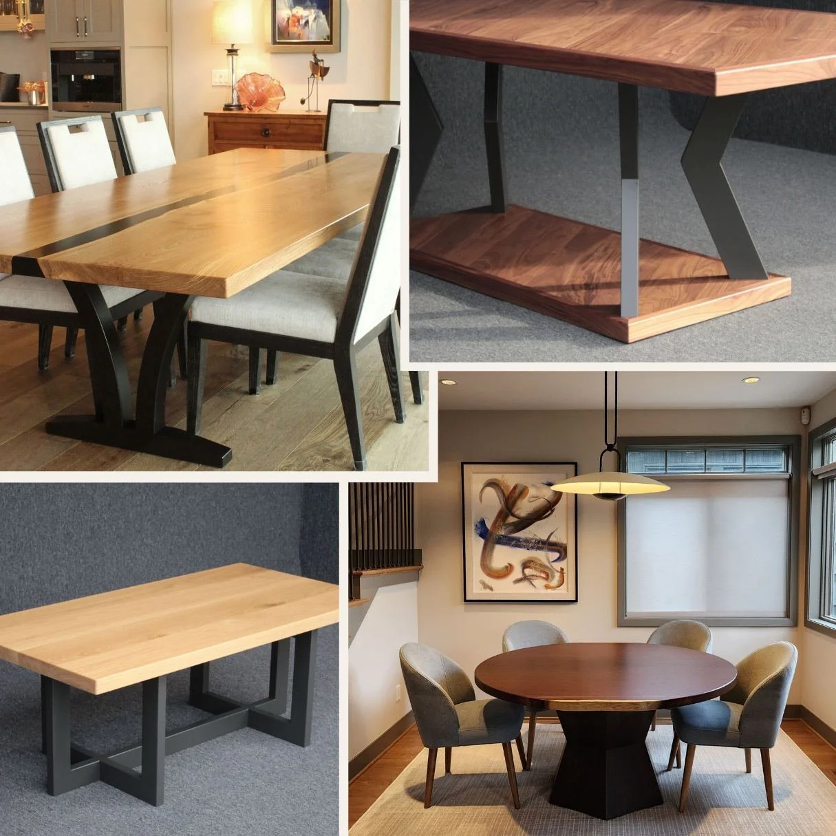 Outside The Box Handcrafted — Table For 8 - live edge octagon dining table