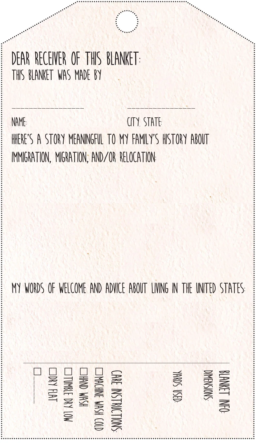 Printables — Welcome Blanket