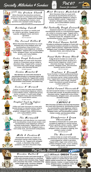 Madison Menu — The Yard Milkshake Bar - As seen on Shark Tank