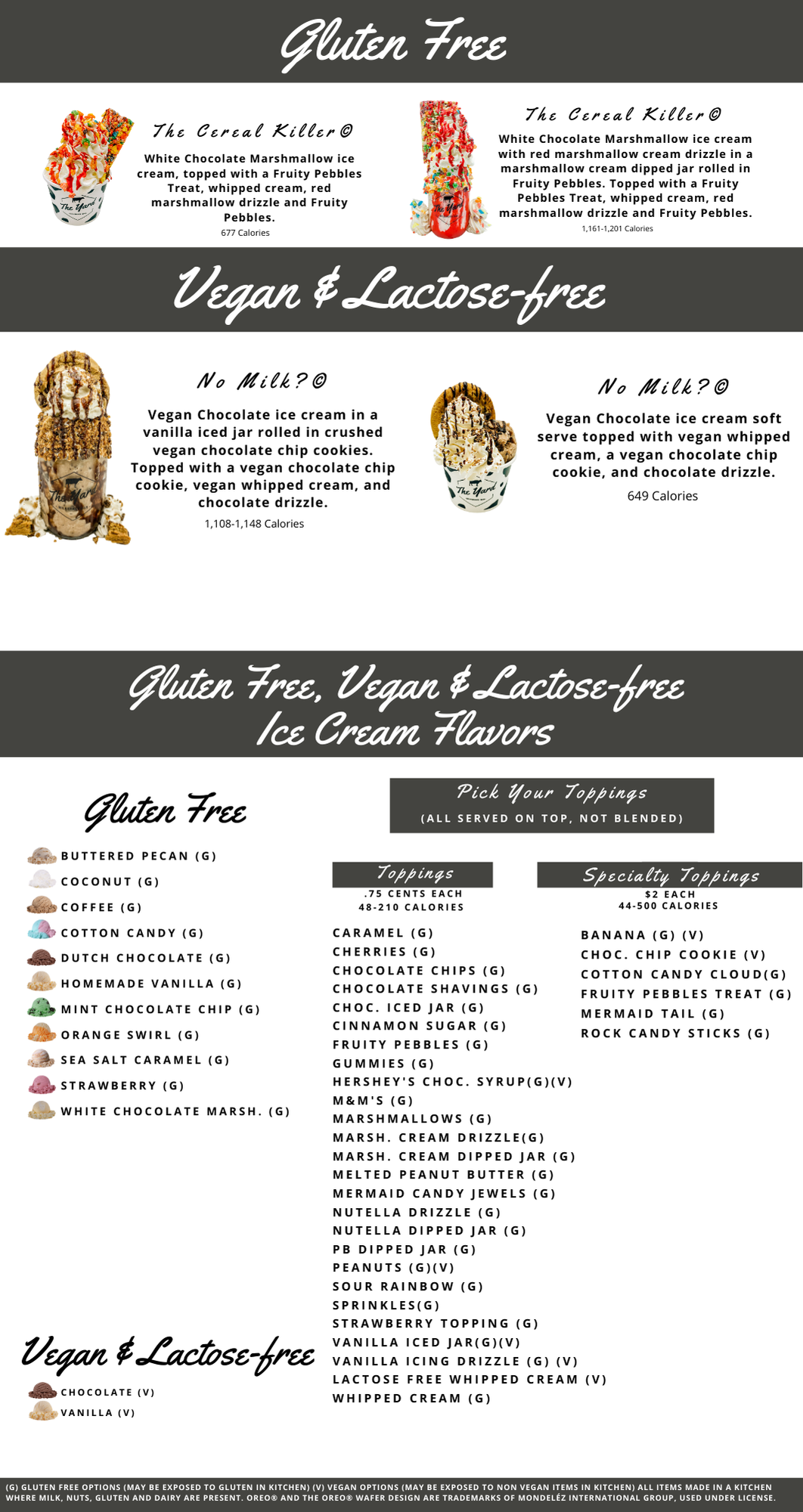 National Harbor Menu — The Yard Milkshake Bar - As seen on Shark Tank