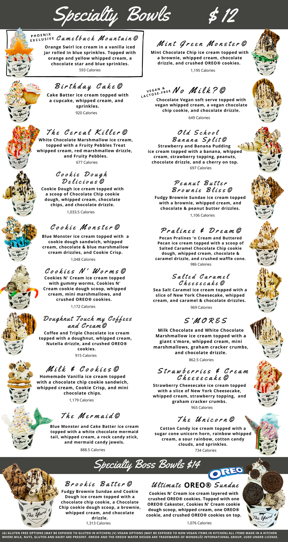 Phoenix, AZ Menu — The Yard Milkshake Bar - As seen on Shark Tank