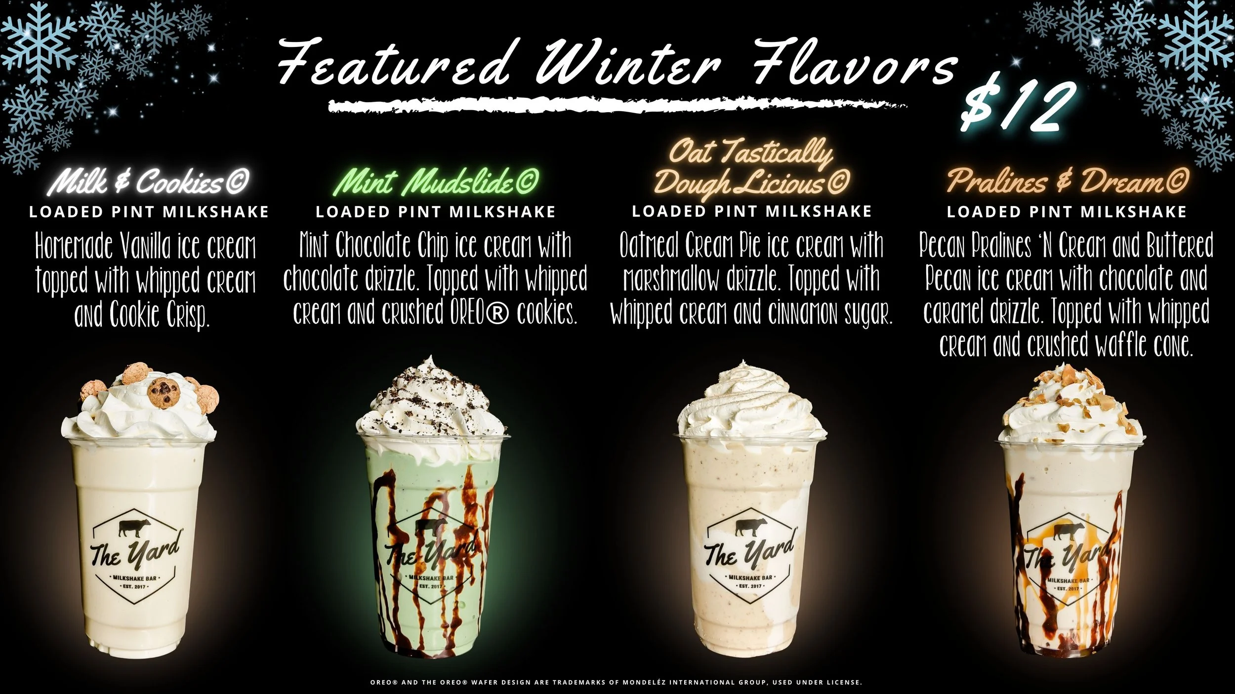 Columbus OH Menu — The Yard Milkshake Bar - As seen on Shark Tank