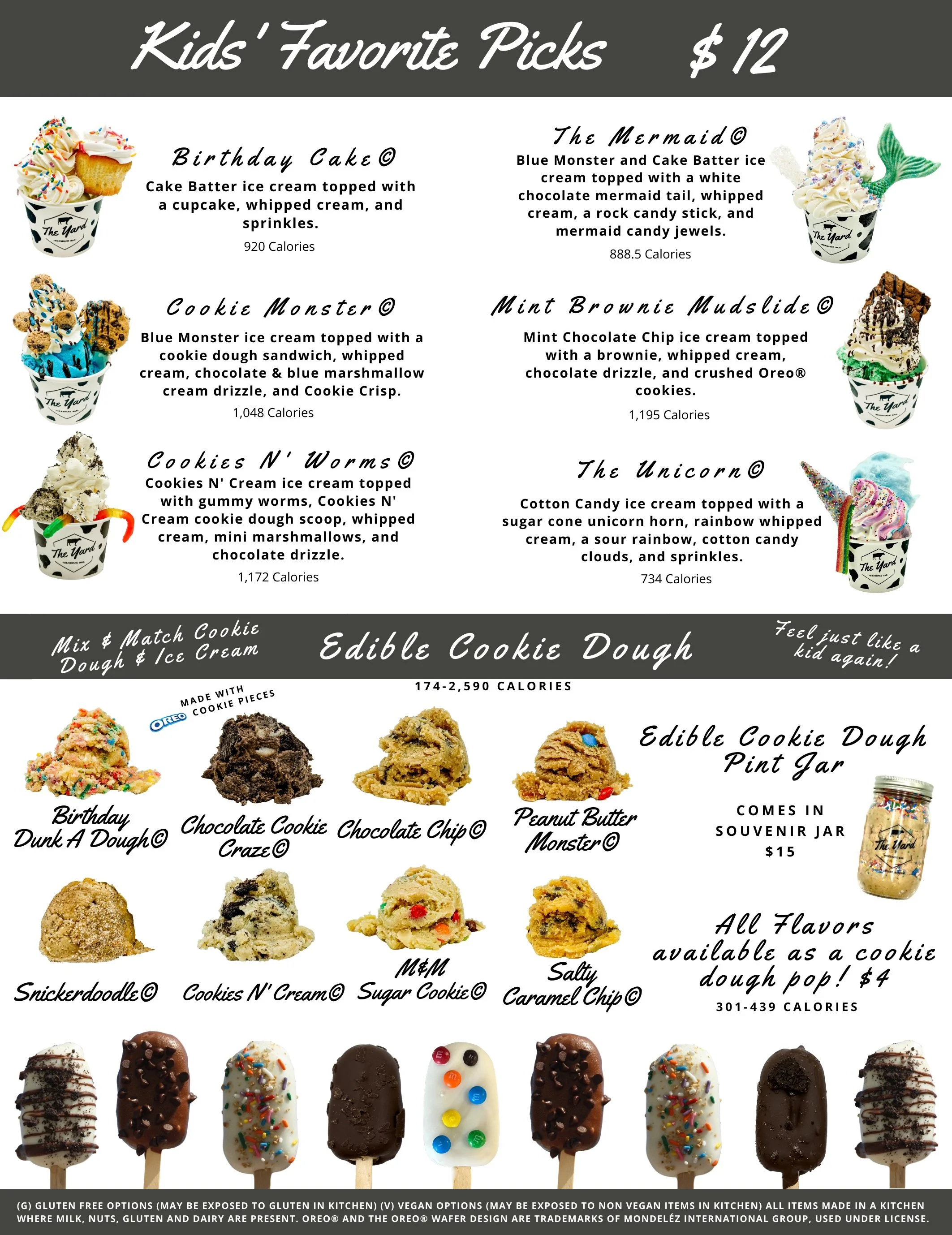Austin Menu — The Yard Milkshake Bar - As seen on Shark Tank