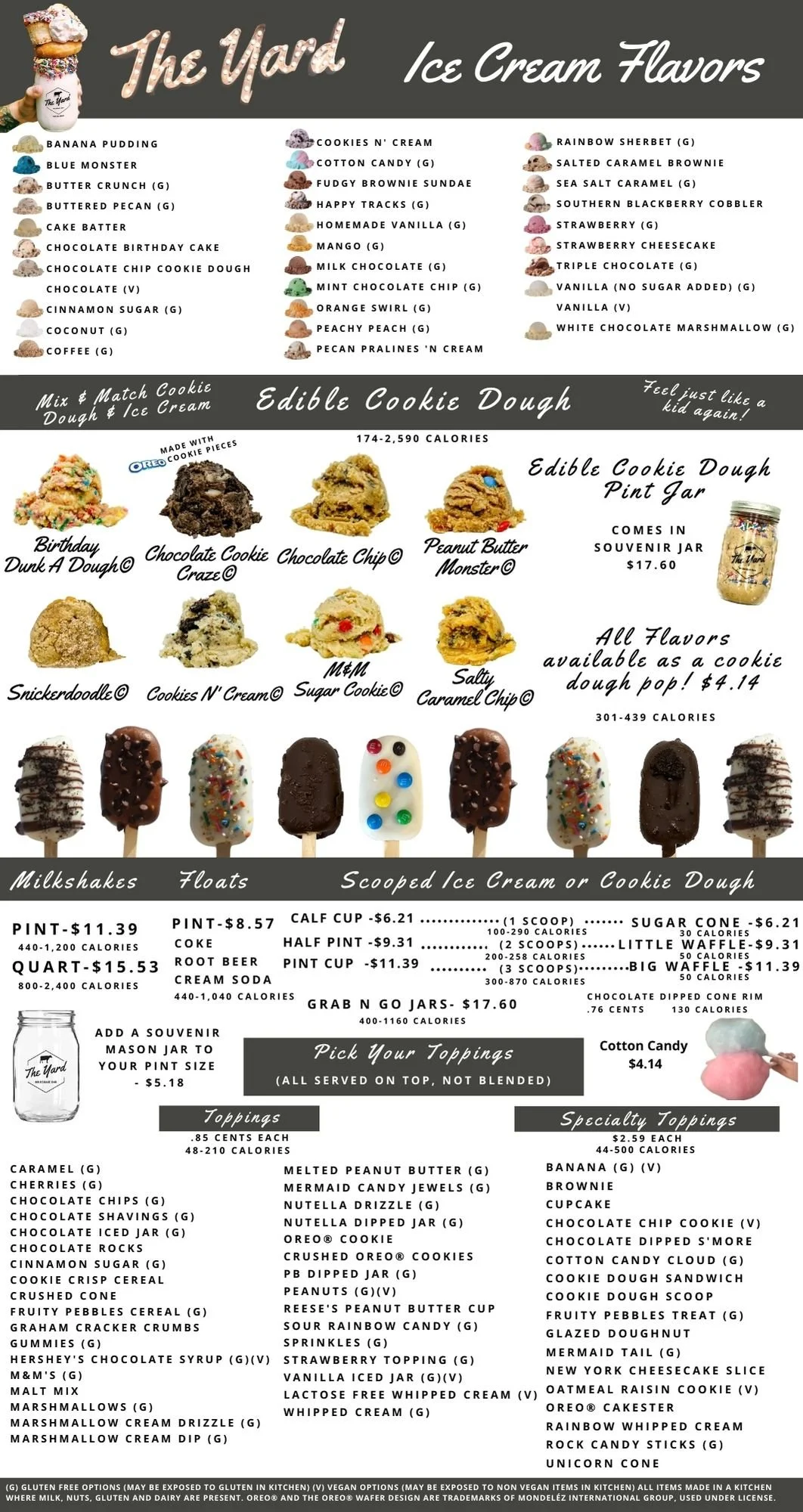 Denver Menu — The Yard Milkshake Bar - As seen on Shark Tank