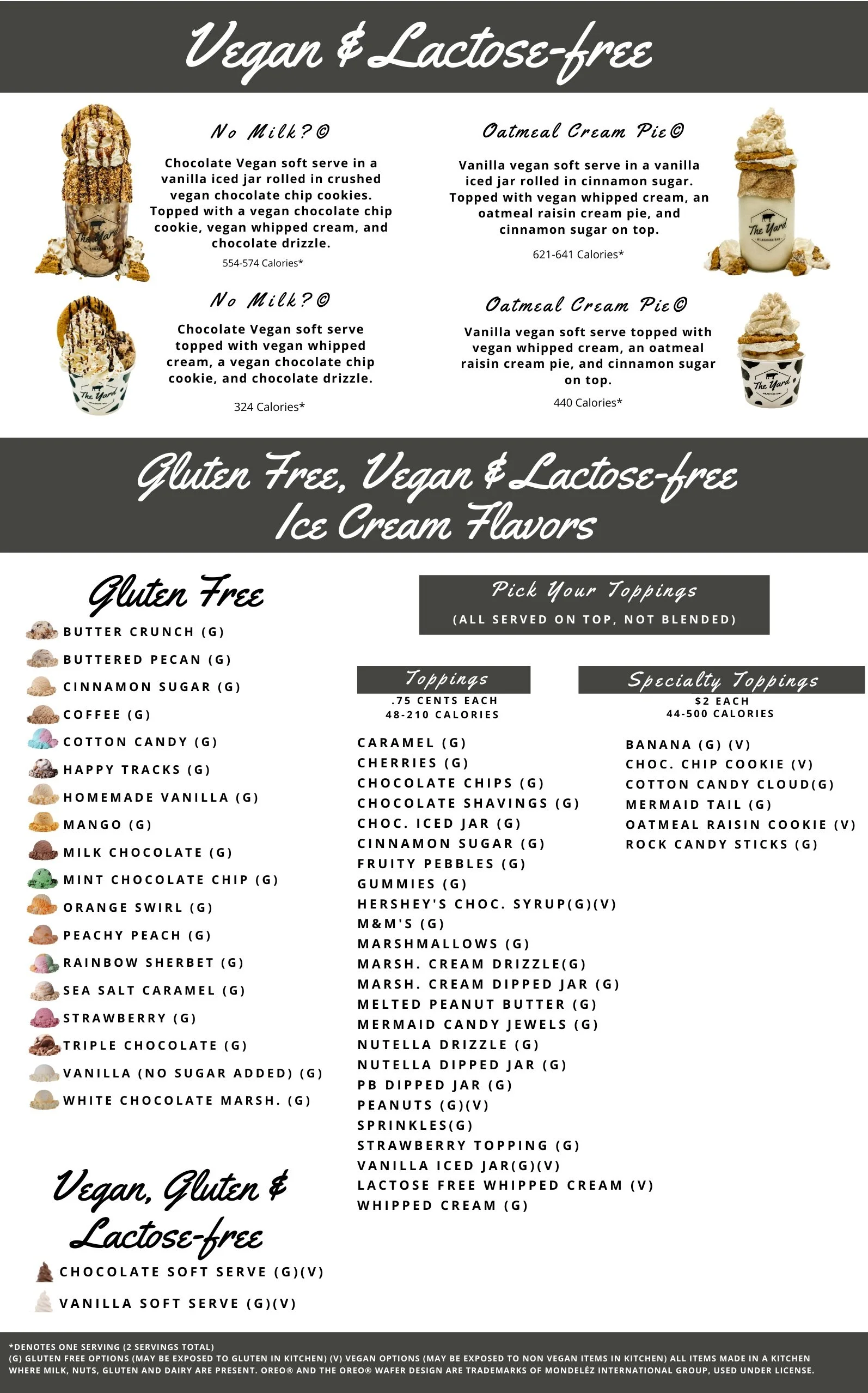 Phoenix, AZ Menu — The Yard Milkshake Bar - As seen on Shark Tank