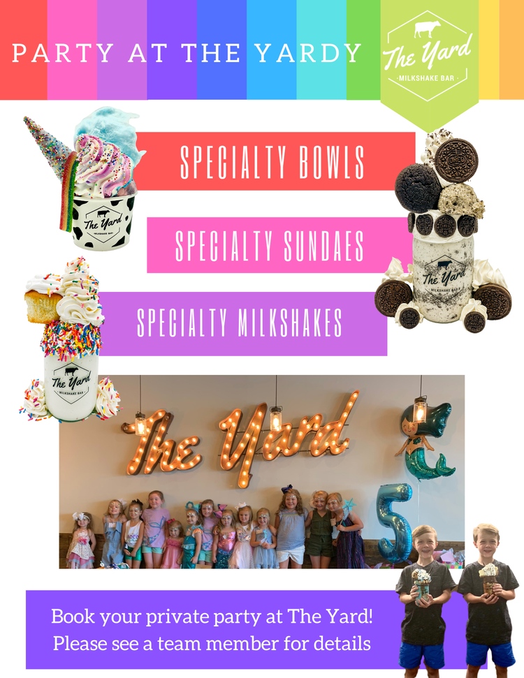 Vancouver Parties — The Yard Milkshake Bar - As seen on Shark Tank