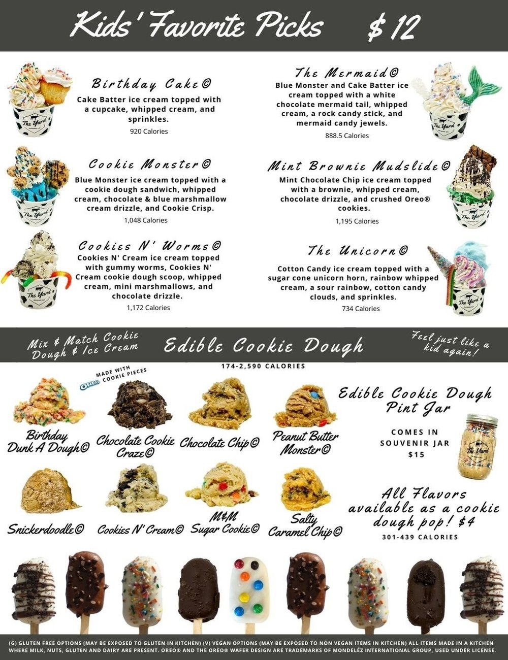 Phoenix, AZ Menu — The Yard Milkshake Bar - As seen on Shark Tank