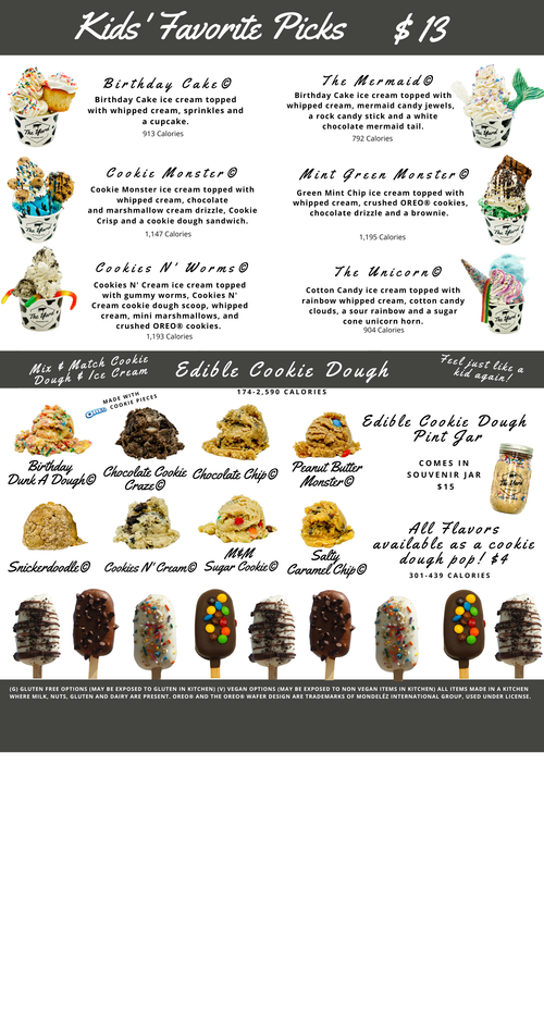 Columbus OH Menu — The Yard Milkshake Bar - As seen on Shark Tank