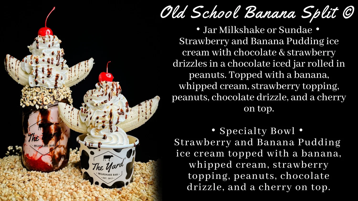 National Harbor Menu — The Yard Milkshake Bar - As seen on Shark Tank