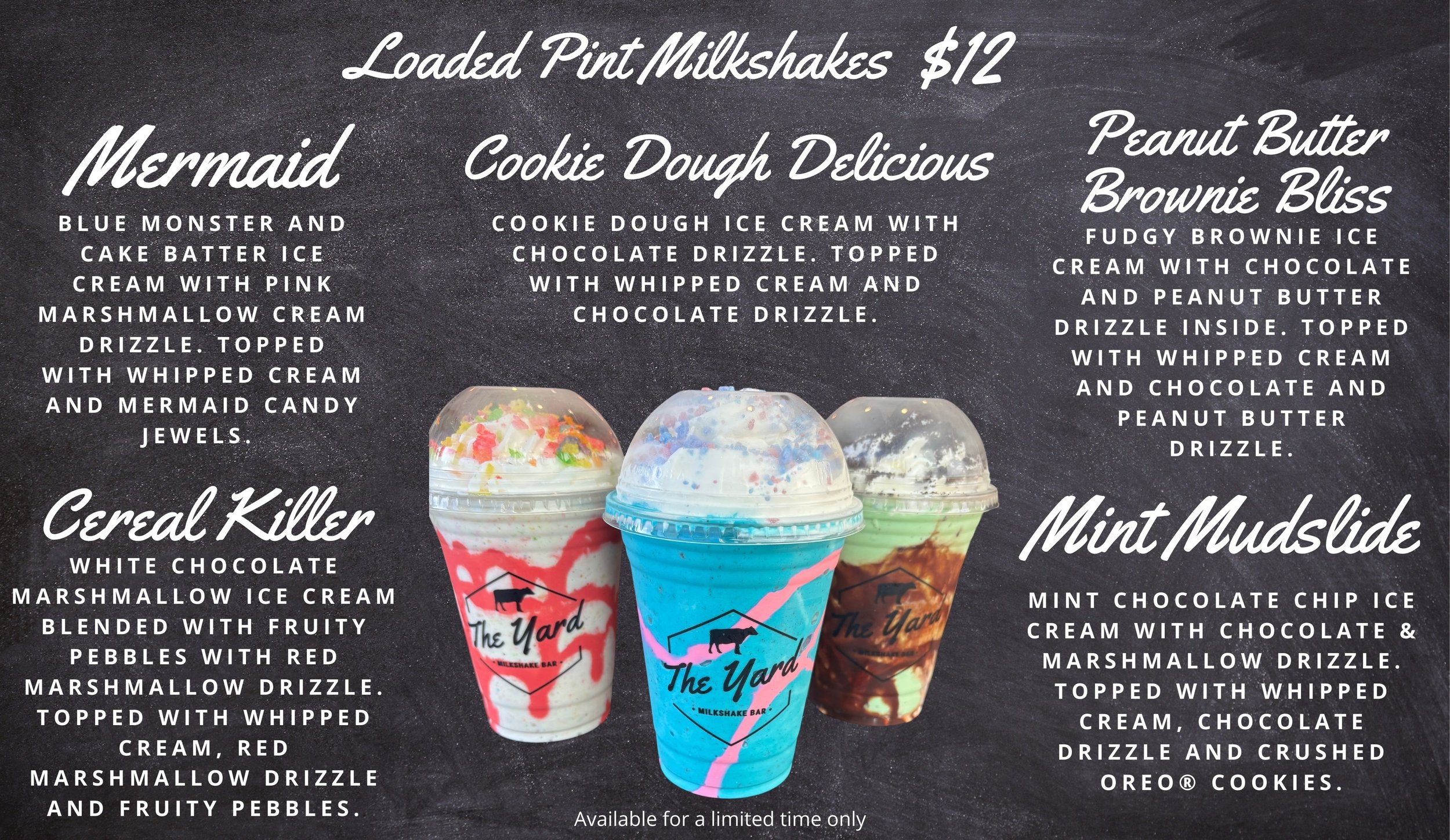 Jacksonville Menu — The Yard Milkshake Bar - As seen on Shark Tank