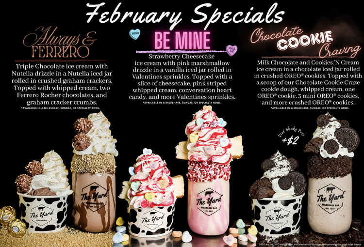 Columbus OH Menu — The Yard Milkshake Bar - As seen on Shark Tank