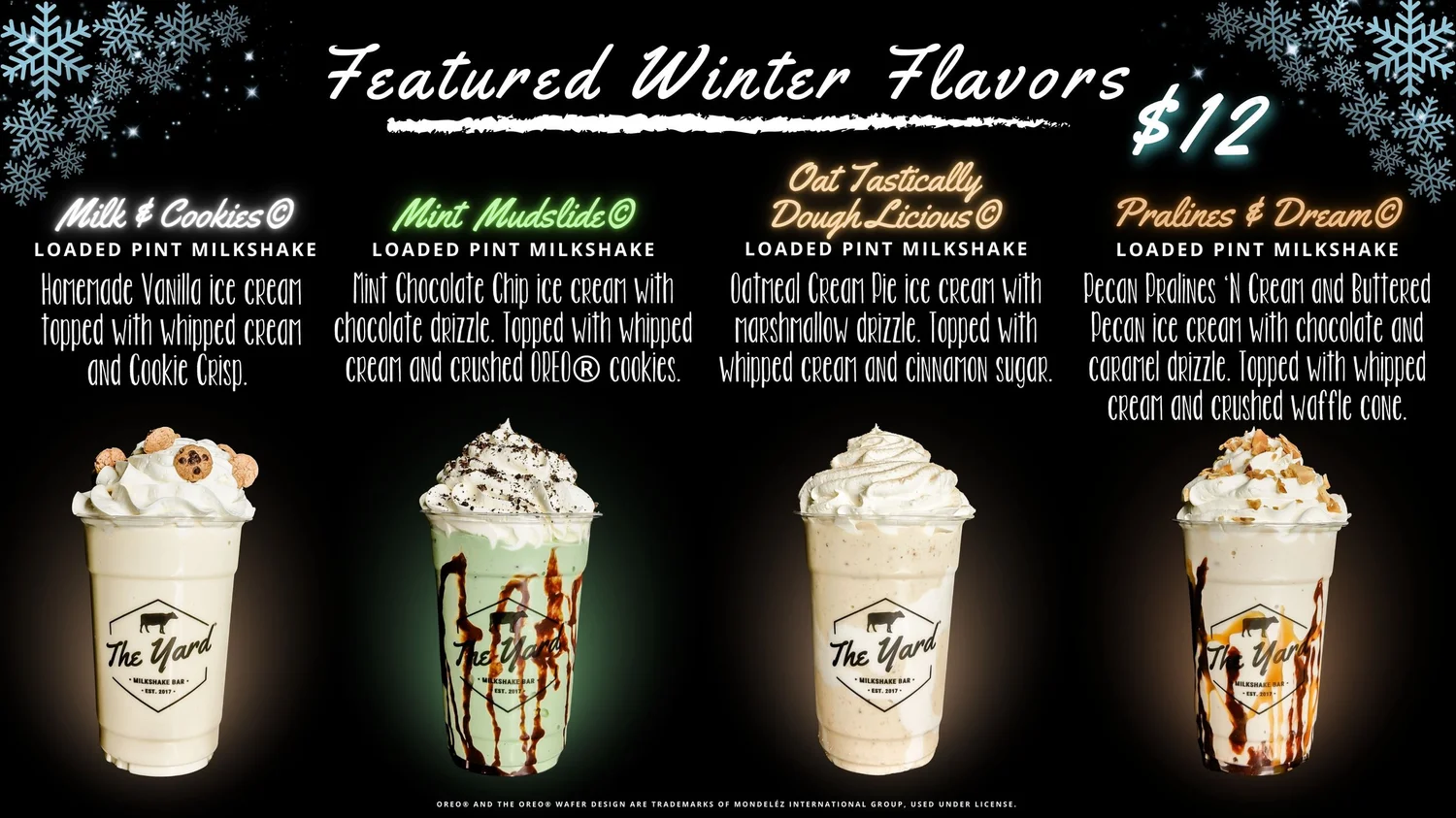 Denver Menu — The Yard Milkshake Bar - As seen on Shark Tank