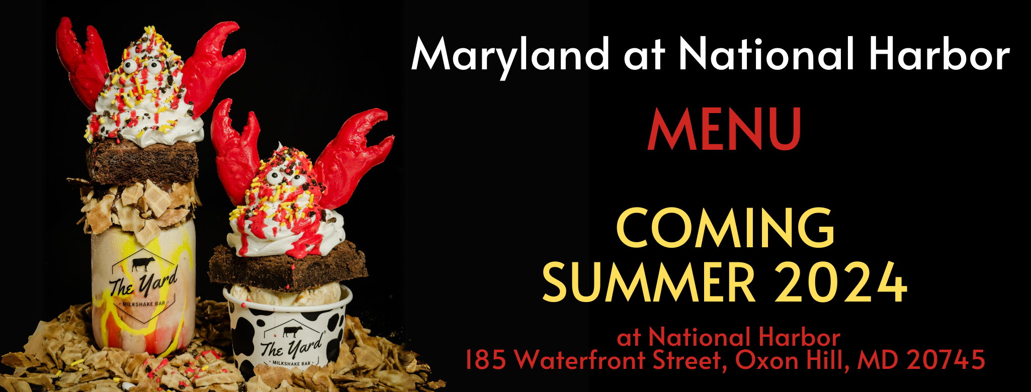 National Harbor Menu — The Yard Milkshake Bar - As seen on Shark Tank
