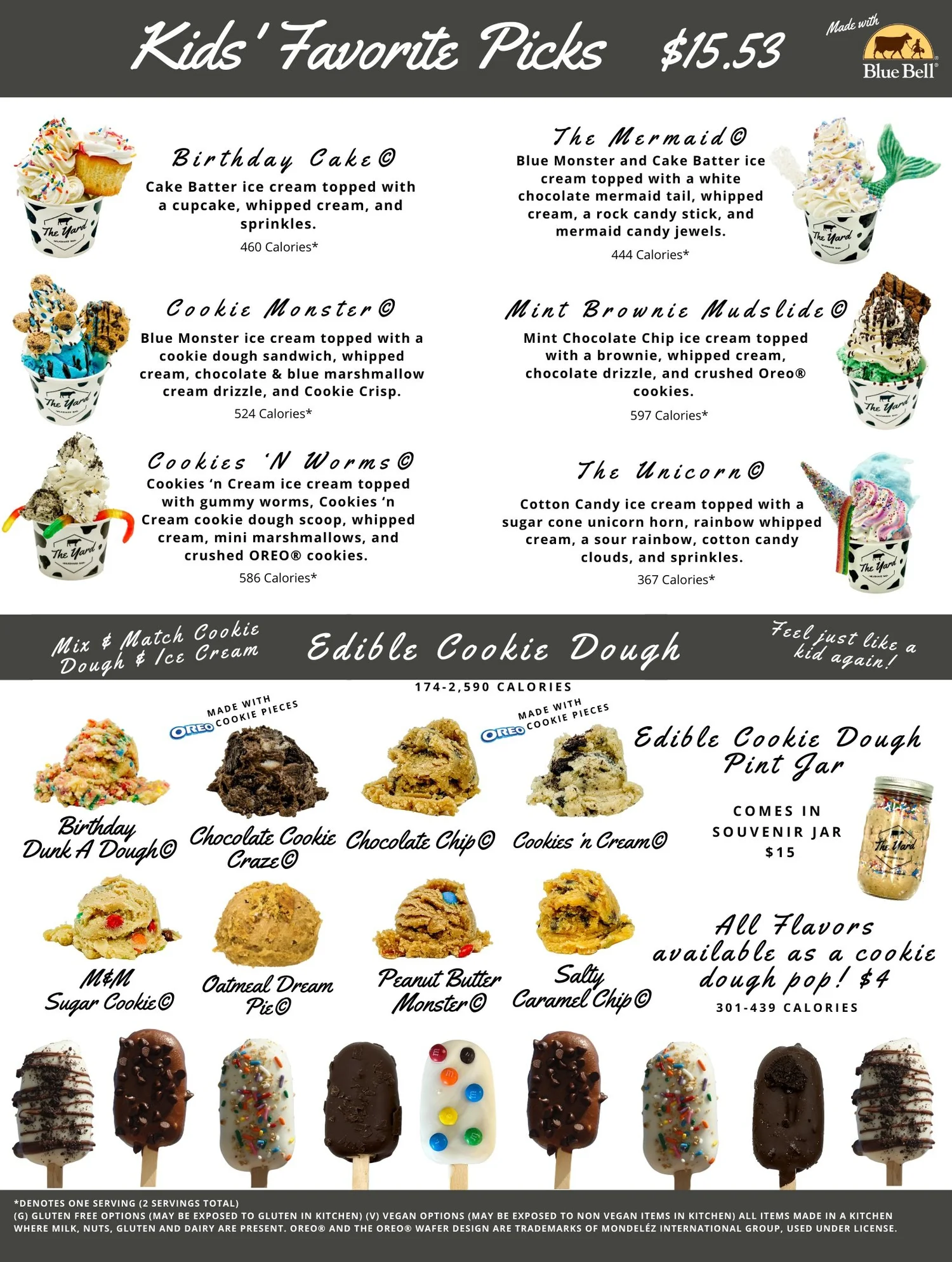 Vancouver Menu — The Yard Milkshake Bar - As seen on Shark Tank
