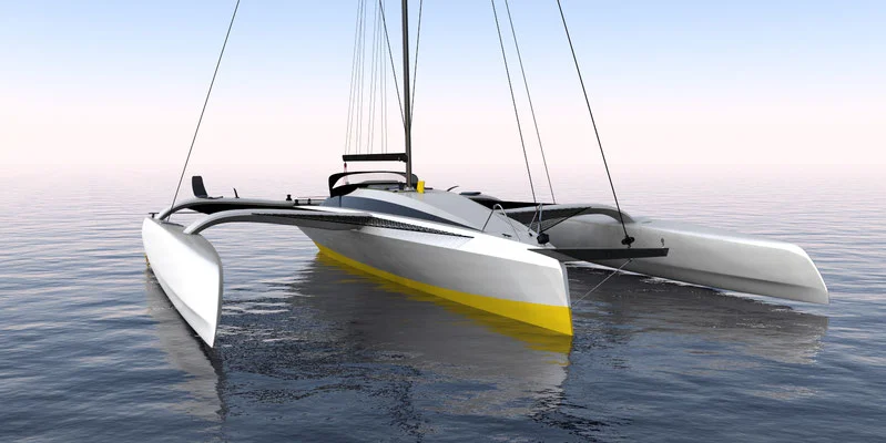 Grainger trimaran being built for Bob Dunn in Adelaide — KOG