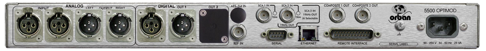 Specifications OPTIMOD 5500i Audio Processor — Orban