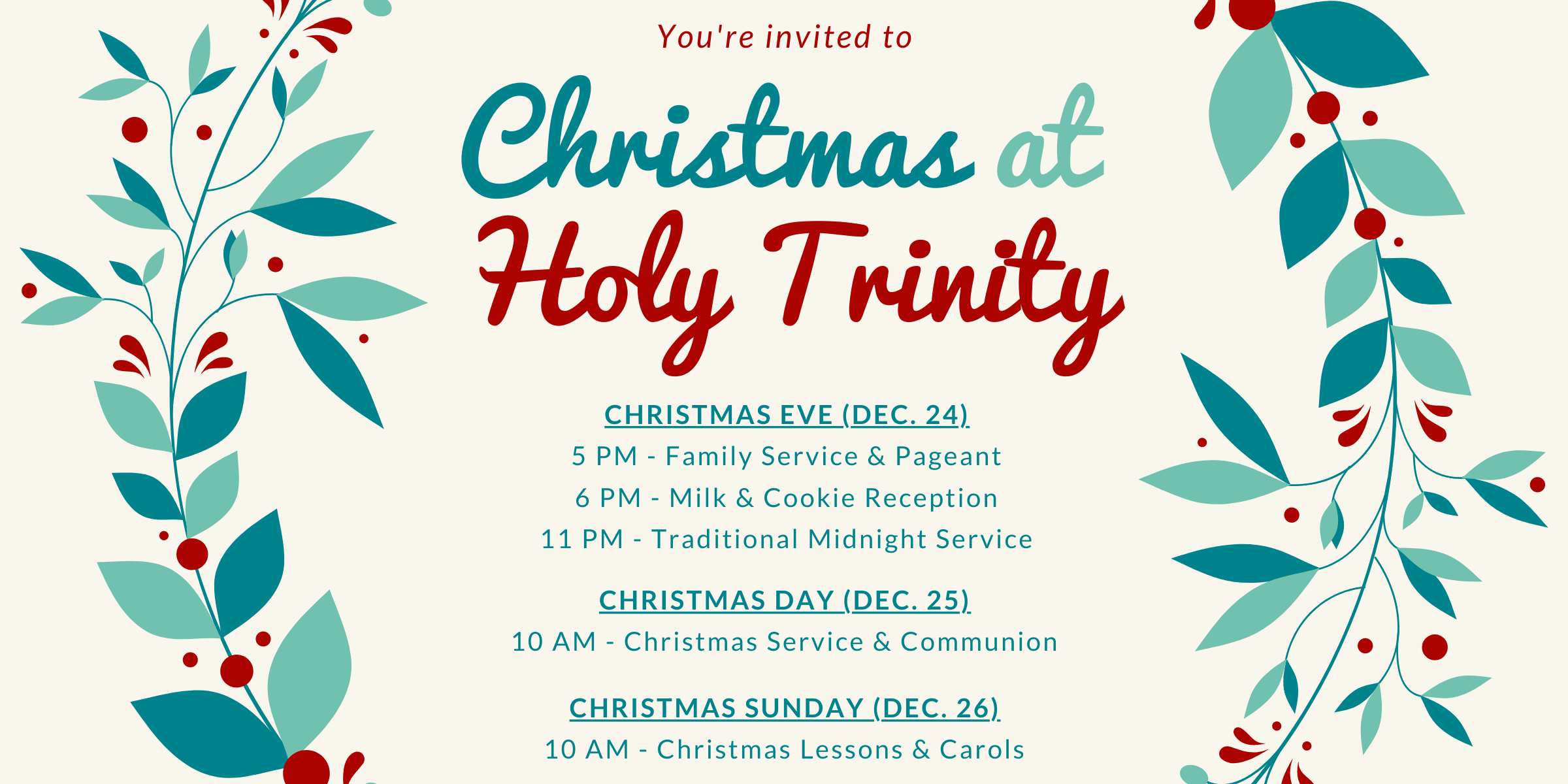Christmas at Holy Trinity! — Holy Trinity Episcopal Church