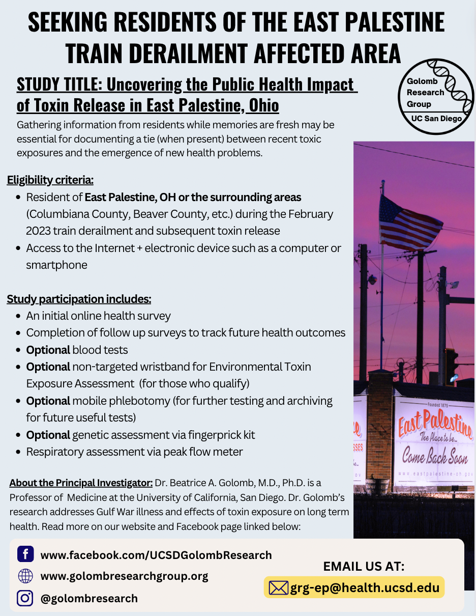 East Palestine Study — UC San Diego - Golomb Research Group