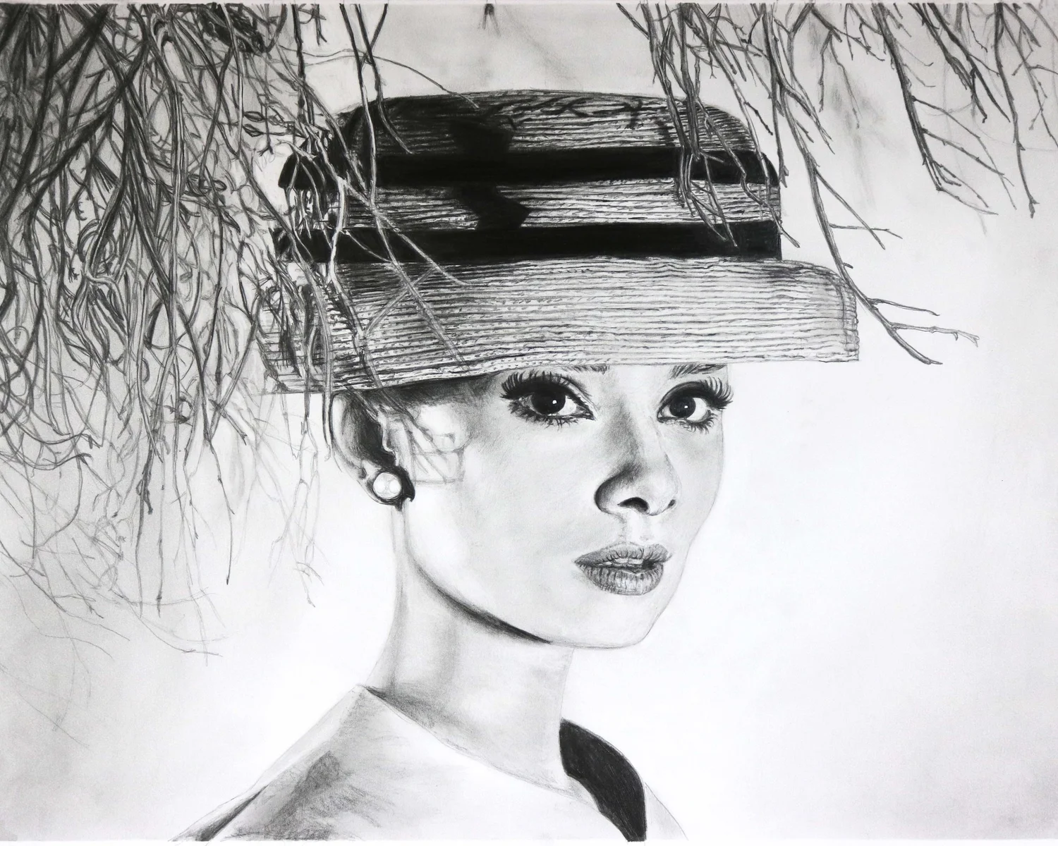 Audrey Hepburn Pencil Drawing