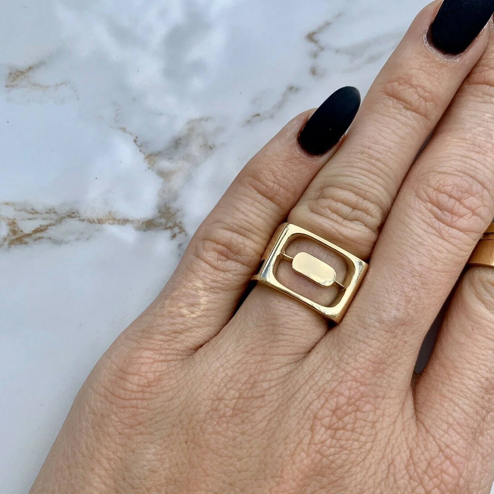 TIFFANY & Co LOVE 18k Yellow Gold Ring by DONALD CLAFLIN Sz 6.25 RARE ...