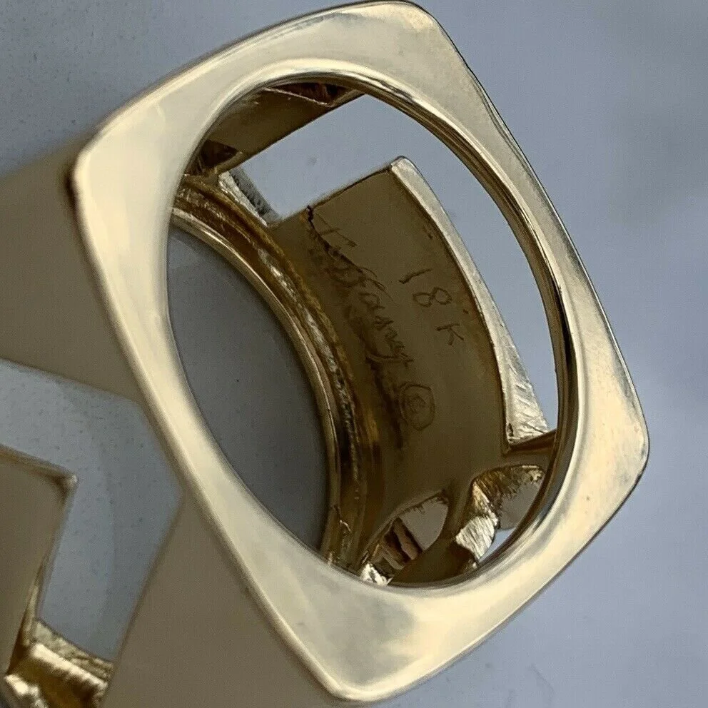 TIFFANY & Co LOVE 18k Yellow Gold Ring by DONALD CLAFLIN Sz 6.25 RARE ...